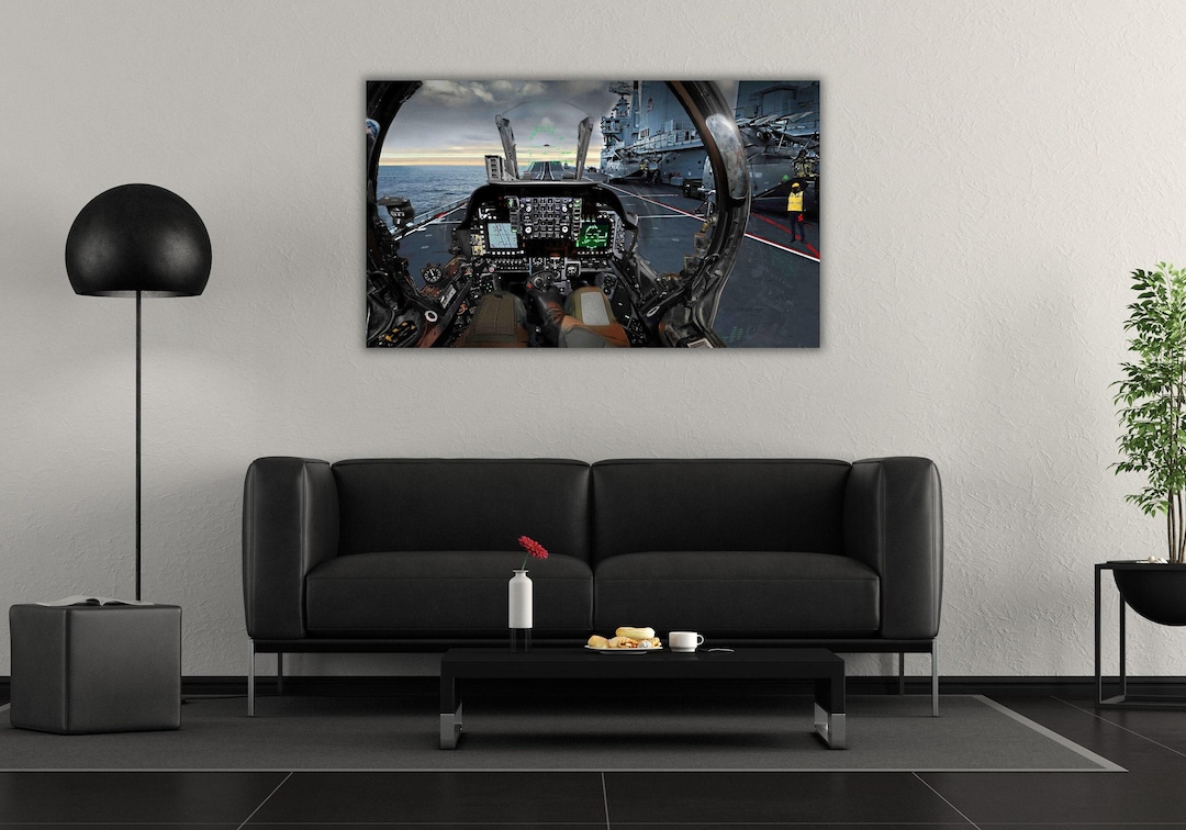 F22 Cockpit View Poster,poster Print Decor for Home Officefighter ...