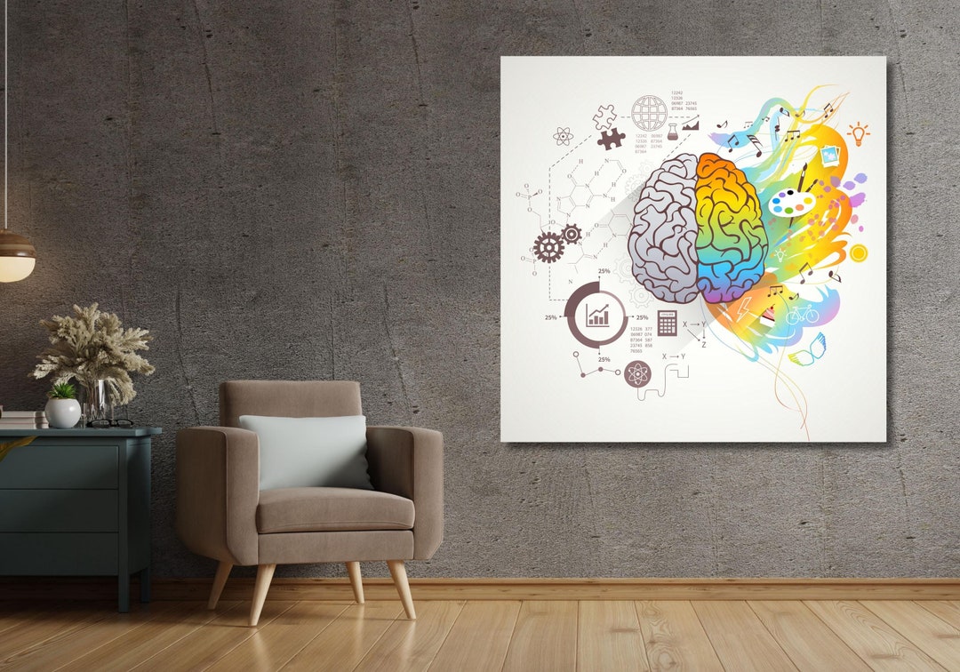 Anatomical Brain Wall Art,brain Canvas Medical Decor,brain Canvas ...