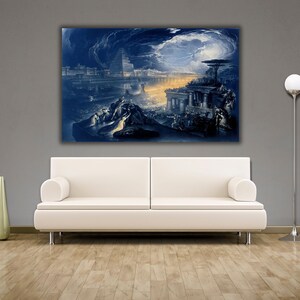 John Martin Exhibition Poster Art,john Martin Fall of Babylon 1831 ...