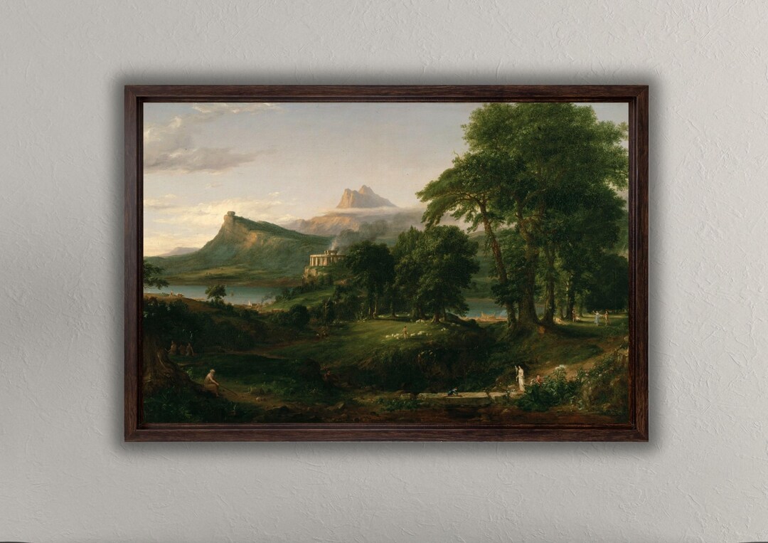 Romanticism Landscape Painting Print,thomas Cole Tthe Course of Empire ...