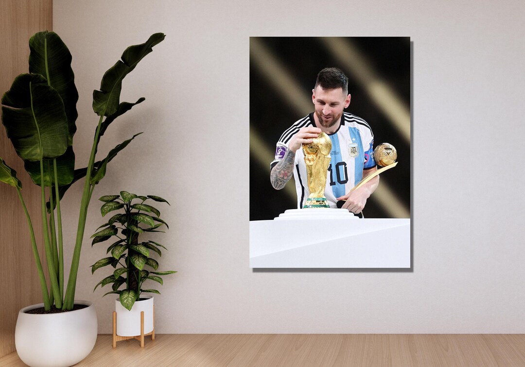 Lionel Messi Poster,world Champion 2022 Argentina Wall Art Canvas ...