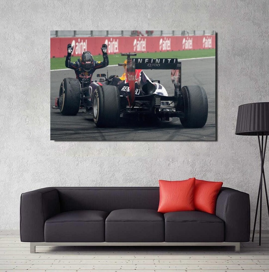 Sebastian Vettel Poster Art Print,sebastian Vettel Canvas Art,formula ...