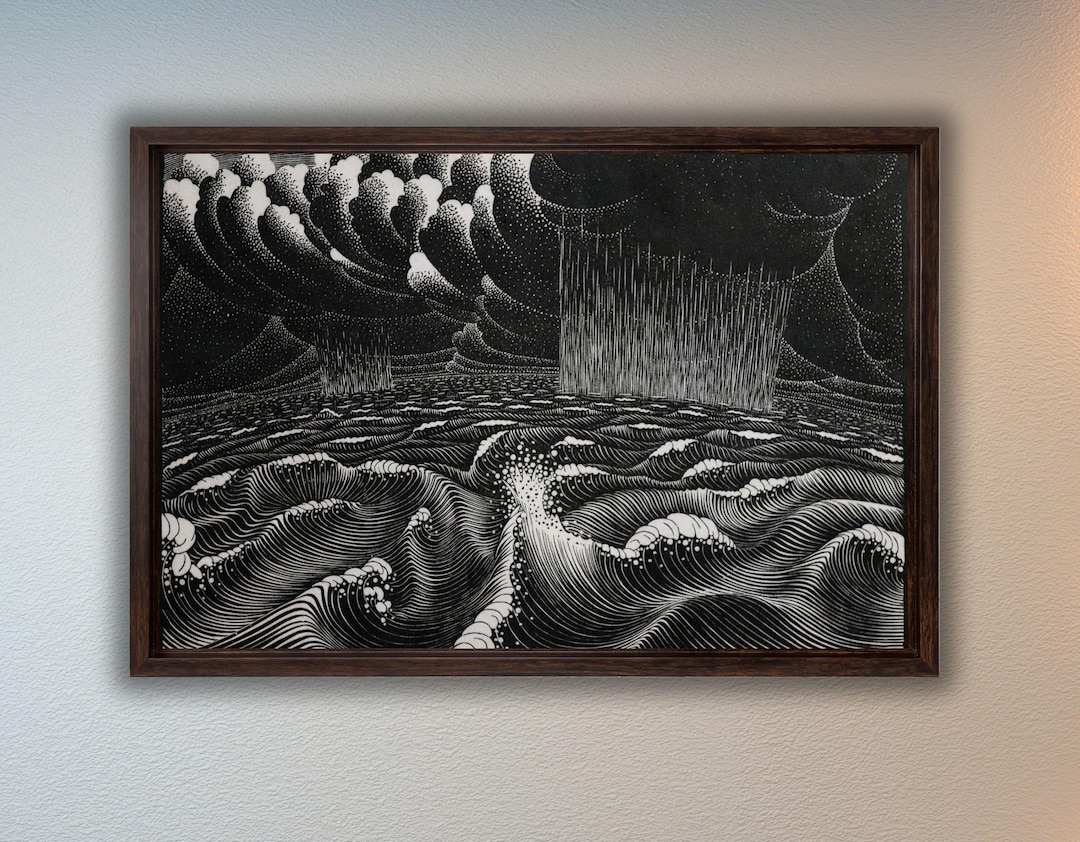 Maurits Cornelis Escher the Second Day of the Creation 1925 Canvas Wall ...