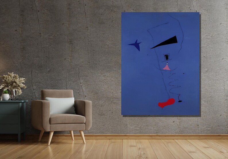 Joan Miro Abstract Print Art Canvas Wall Art,joan Miro Blue Star Art ...