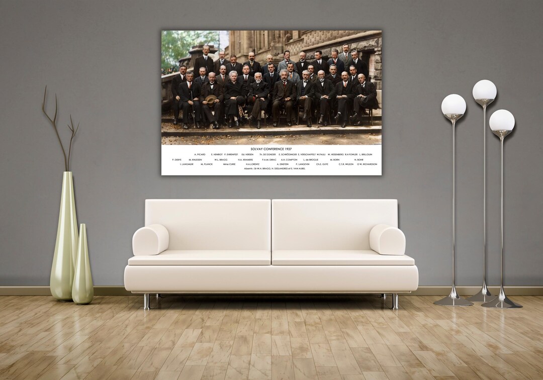 The Solvay Conference 1927 Canvas Wall Art Design, Fifth Solvay ...