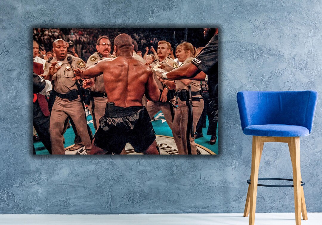 Mike Tyson Vs. the Cops at Evander Holyfield Event Fight Poster Art ...