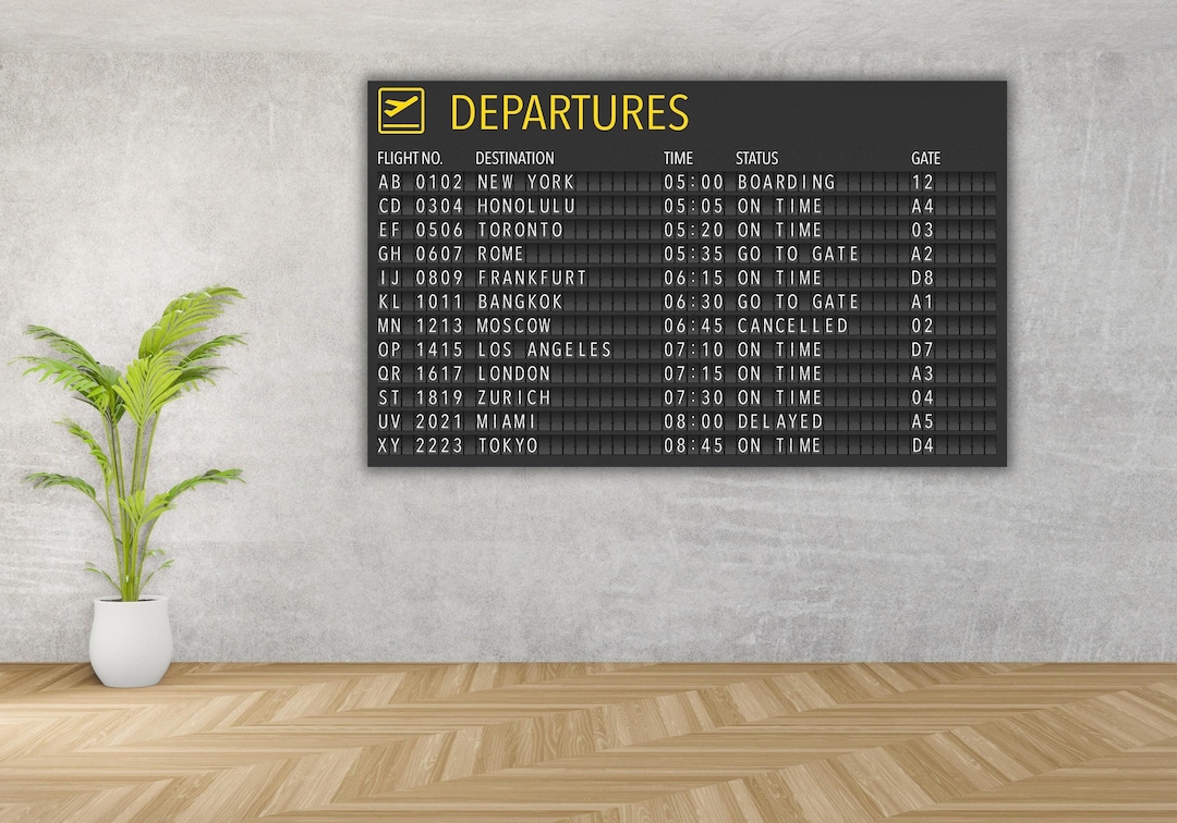 Departures Canvas Art,aviation Poster Art,departures Pattern Poster Art ...