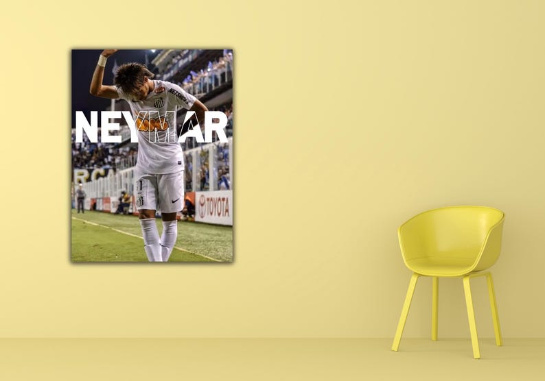 Da Silva Santos Neymar Jr Canvas Wall Art,neymar Jr Poster Art Print ...