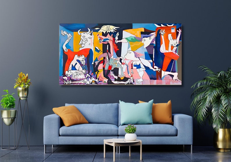 Guernica Colored,pablo Picasso Guernica Ready to Hang Canvas,guernica ...