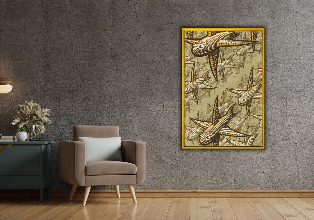 Maurits Cornelis Escher Poster Escher Paint Art M C Escher Depth Canvas ...