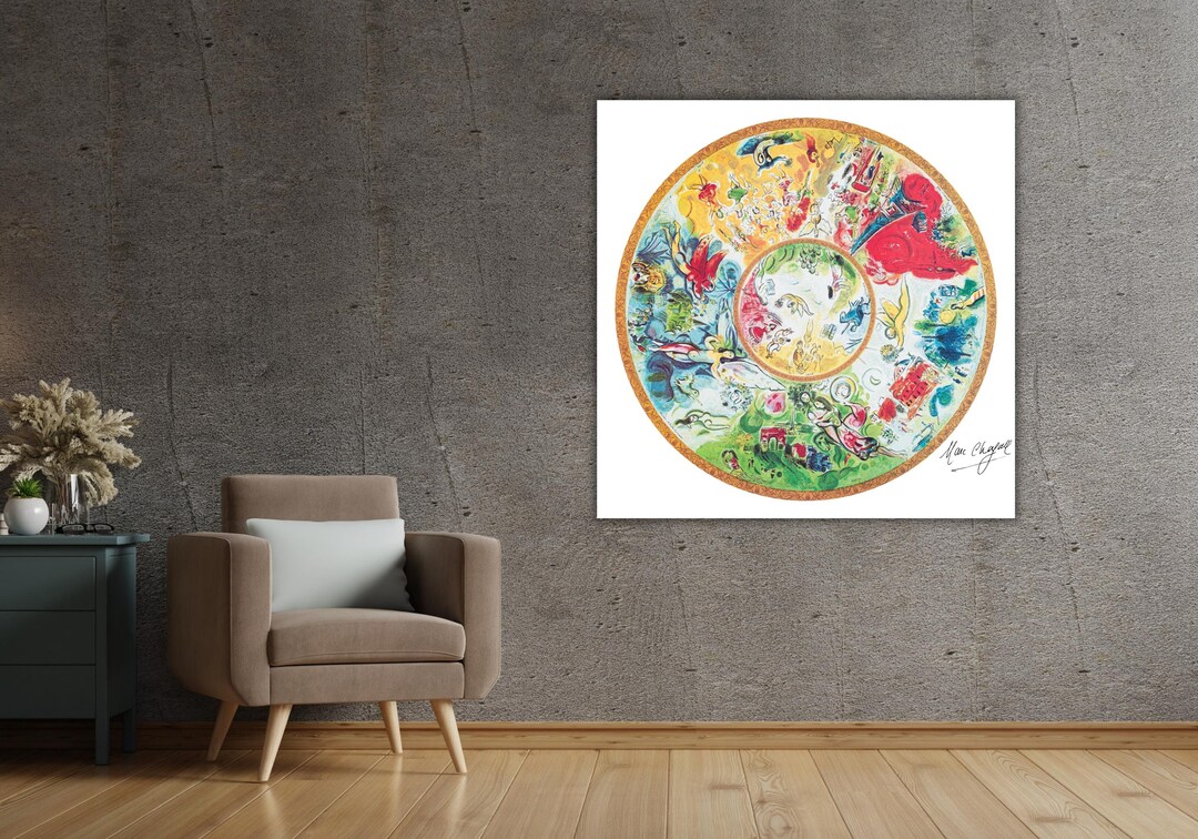 Opera Decor,modern Art Print,marc Chagall Ceiling of Paris Opera House ...