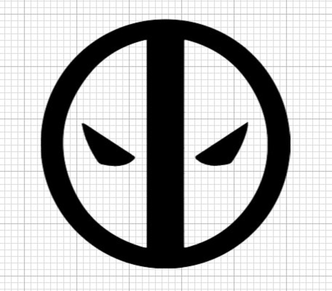 Deadpool Symbol Simple Vinyl Decal - Etsy