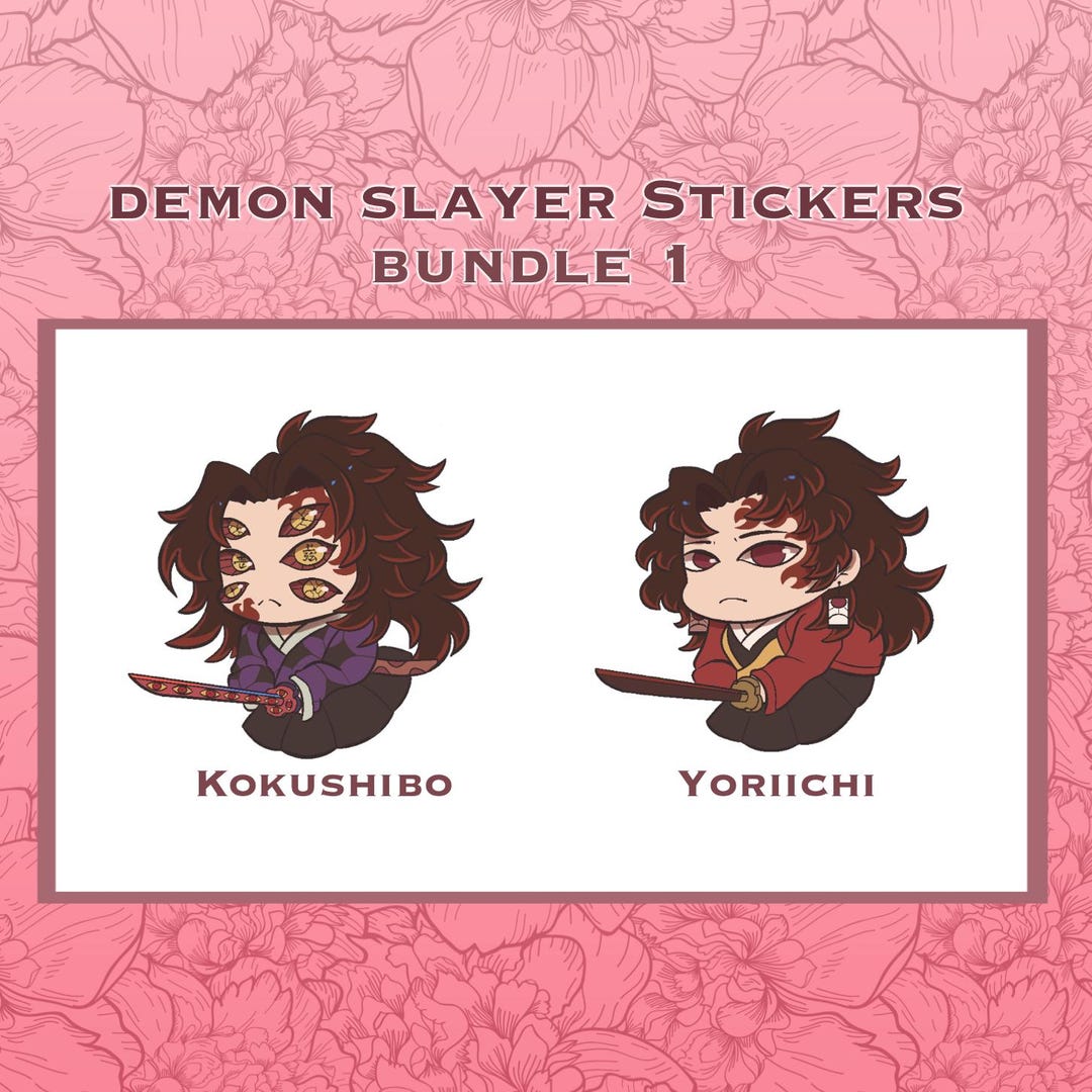 Demon Slayer Chibi Vinyl Stickers | Bundle 1: Kokushibo/michikatsu ...