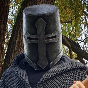 medieval leather helmet pattern