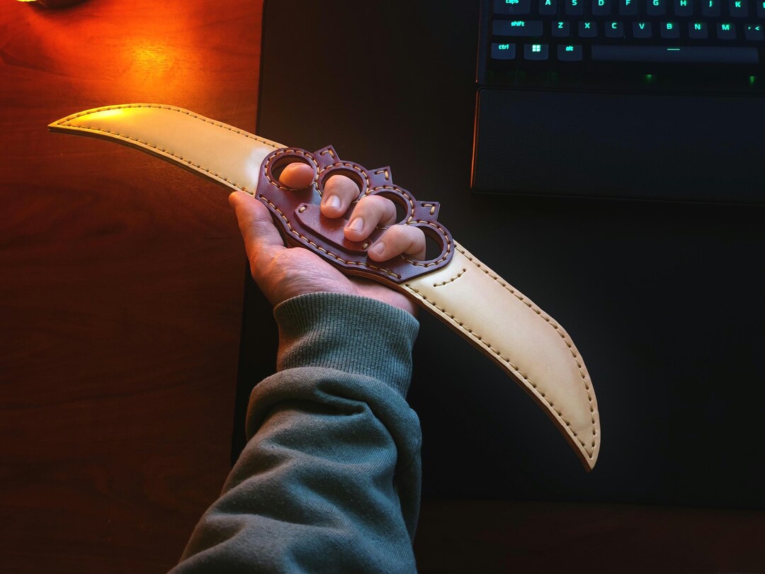 Larp Knuckle Blade Leather Pattern: Cosplay Toy Template (PDF & DXF) - Etsy