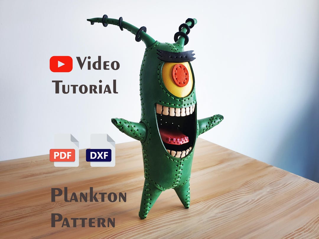 Plankton Leather Pattern PDF & DXF Template - Video Tutorial - Etsy