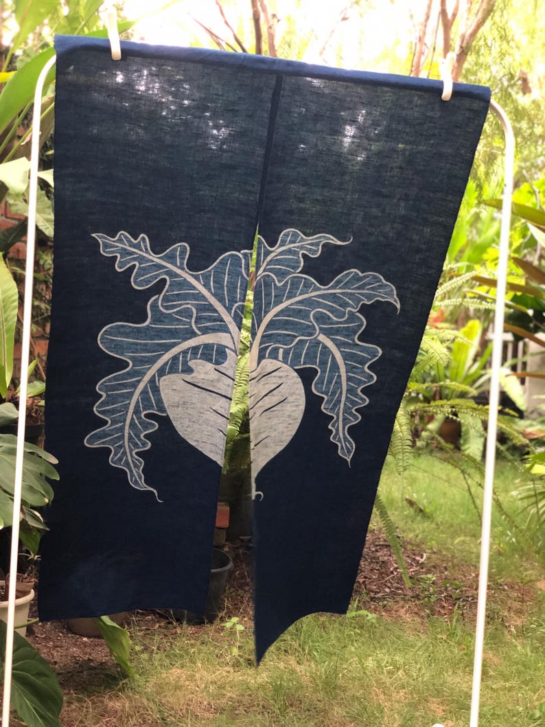 Vintage Noren Curtain - Indigo Radish Japanese Doorway Divider - Etsy