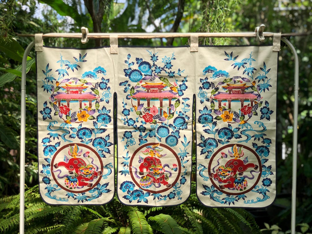 Vintage Japanese Noren Japanese Noren Doorway Hanging Curtain Tapestry ...