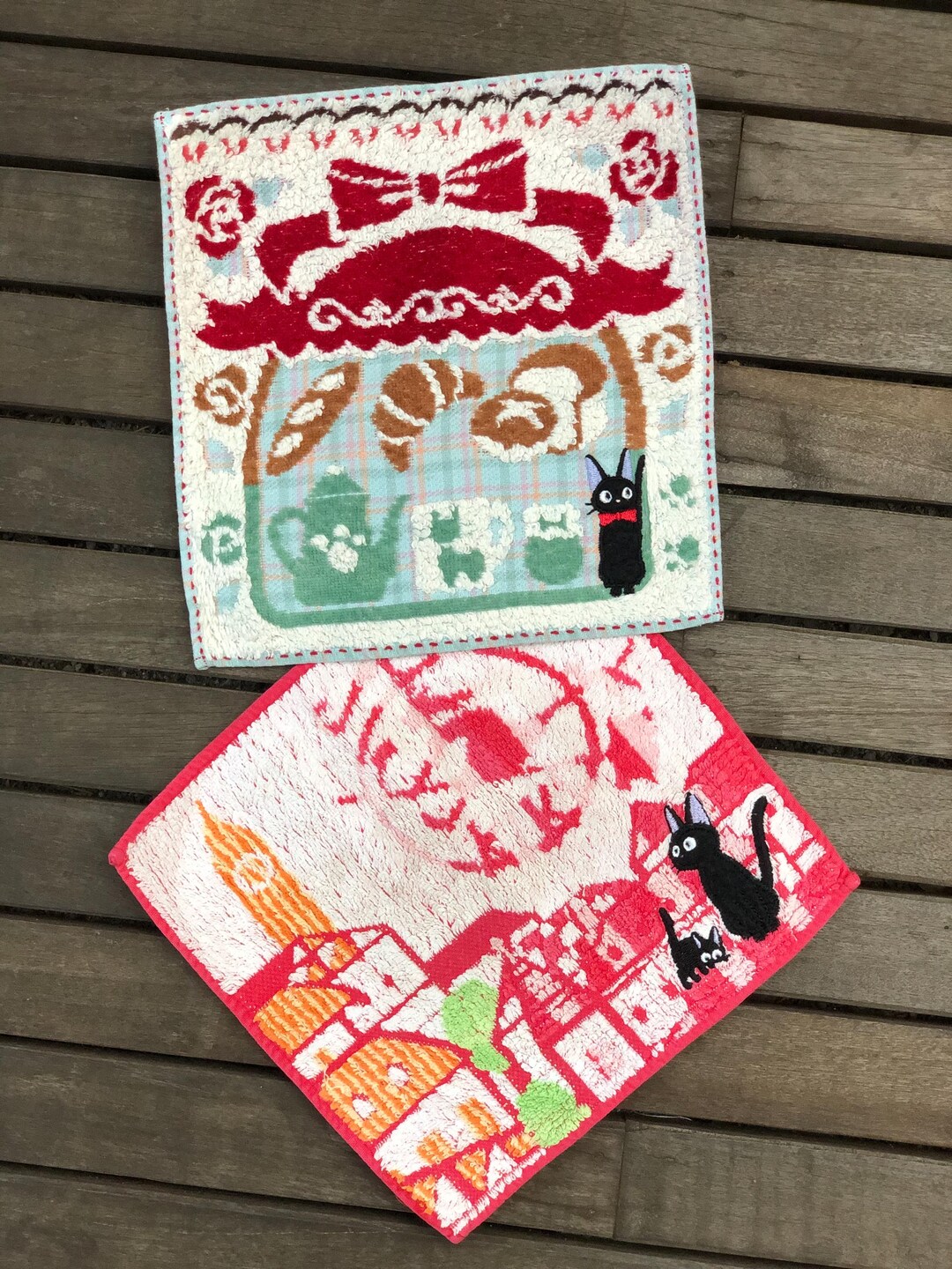 Ghibli Kiki's Delivery Service Jiji Mini Handkerchief Towel Washcloth ...