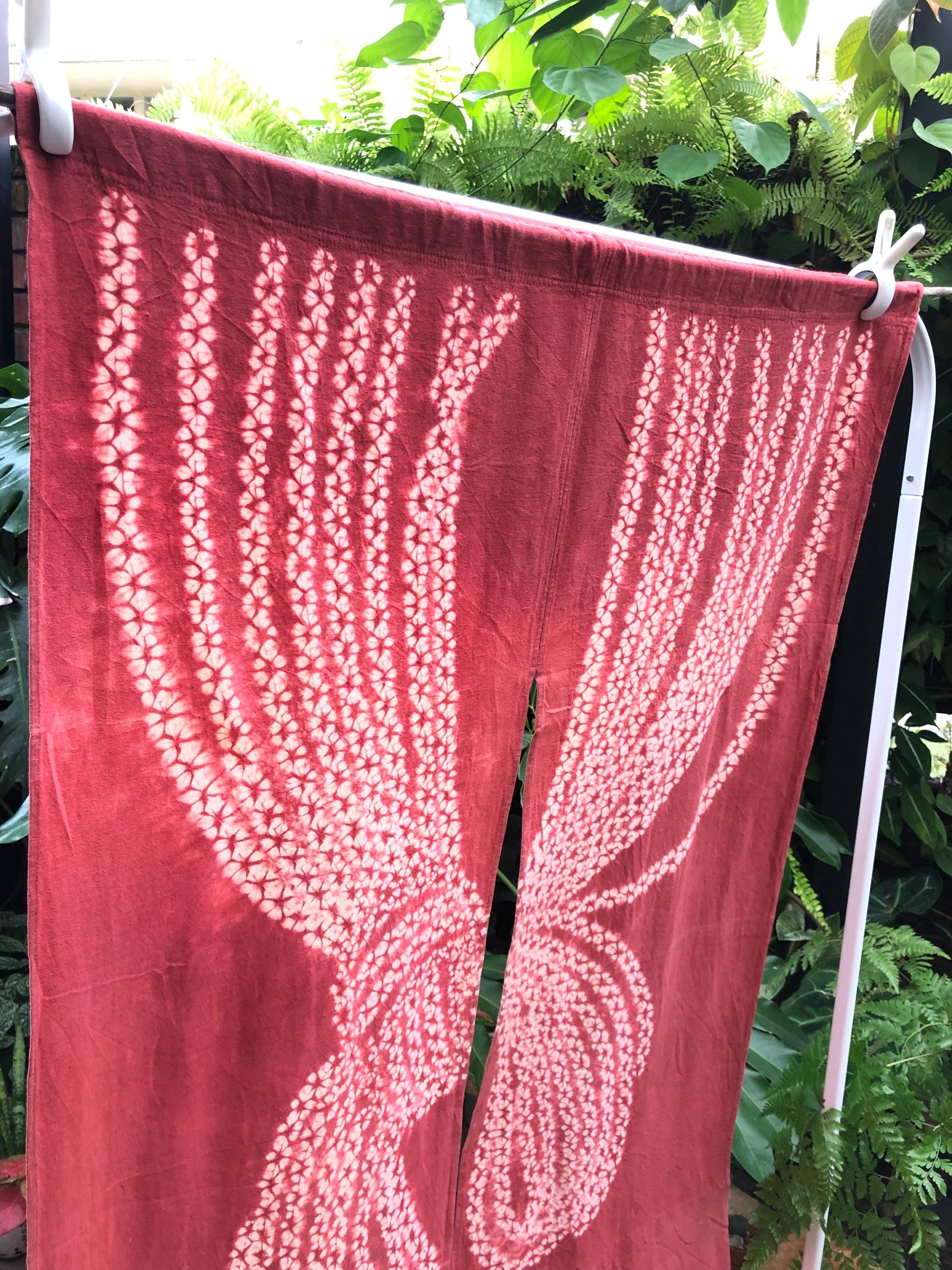 Traditional Red Shibori Noren Vintage Noren Japanese Curtain Lucky Knot ...