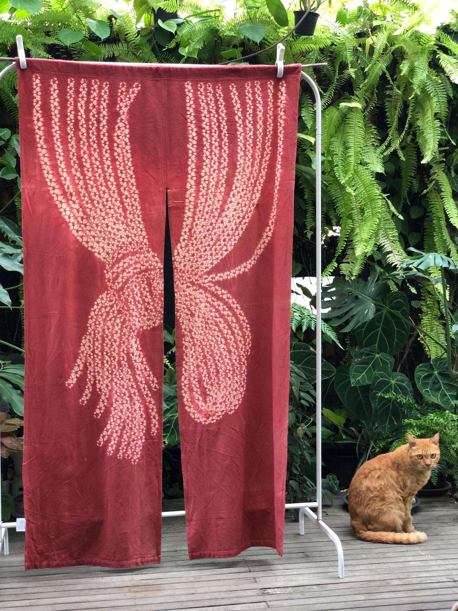 Traditional Red Shibori Noren Vintage Noren Japanese Curtain Lucky Knot ...