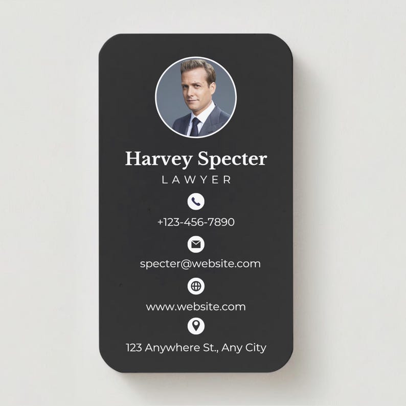 Modern Lawyer Business Card Template: Elegant Attorney Design (canva ...
