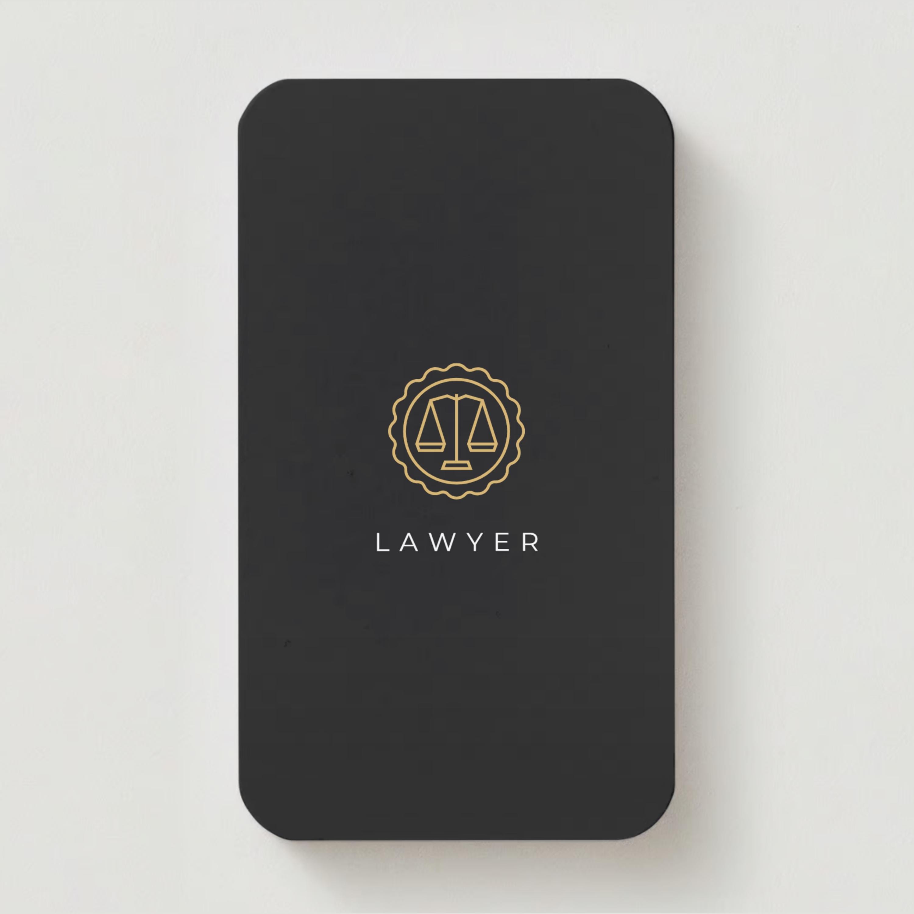 Modern Lawyer Business Card Template: Elegant Attorney Design (canva ...