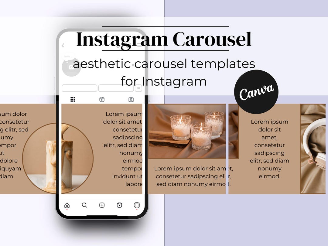 Template Canva Instagram Carousel Post Minimalist Beige Aesthetic ...