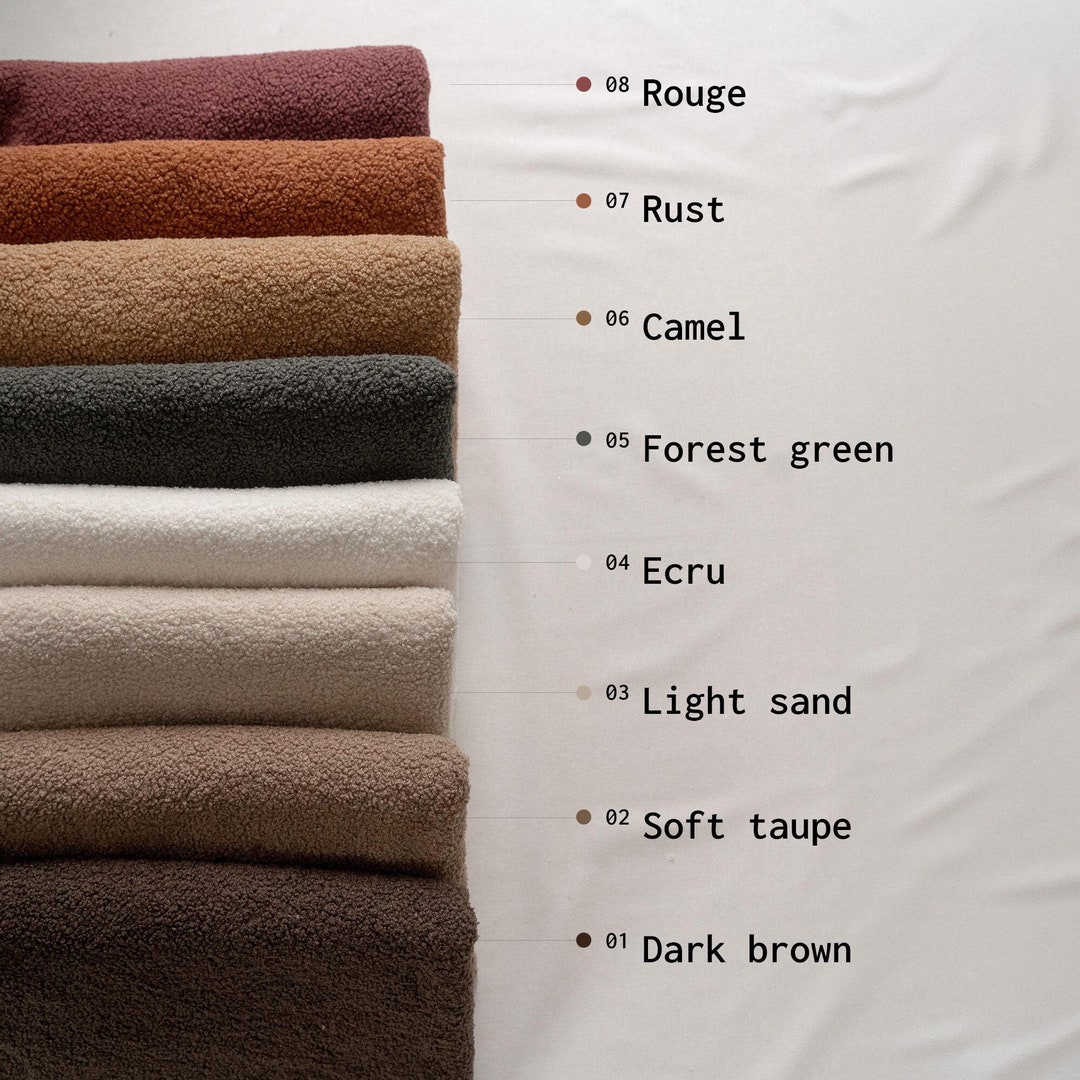 Earthy Tone Teddy Fabrics, Beautiful Warm and Soft Premium Quality ...
