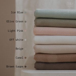 Soft Rib Cotton Jersey Fabric, Fine Ribbed Jersey, Stretch Knitted OEKO ...