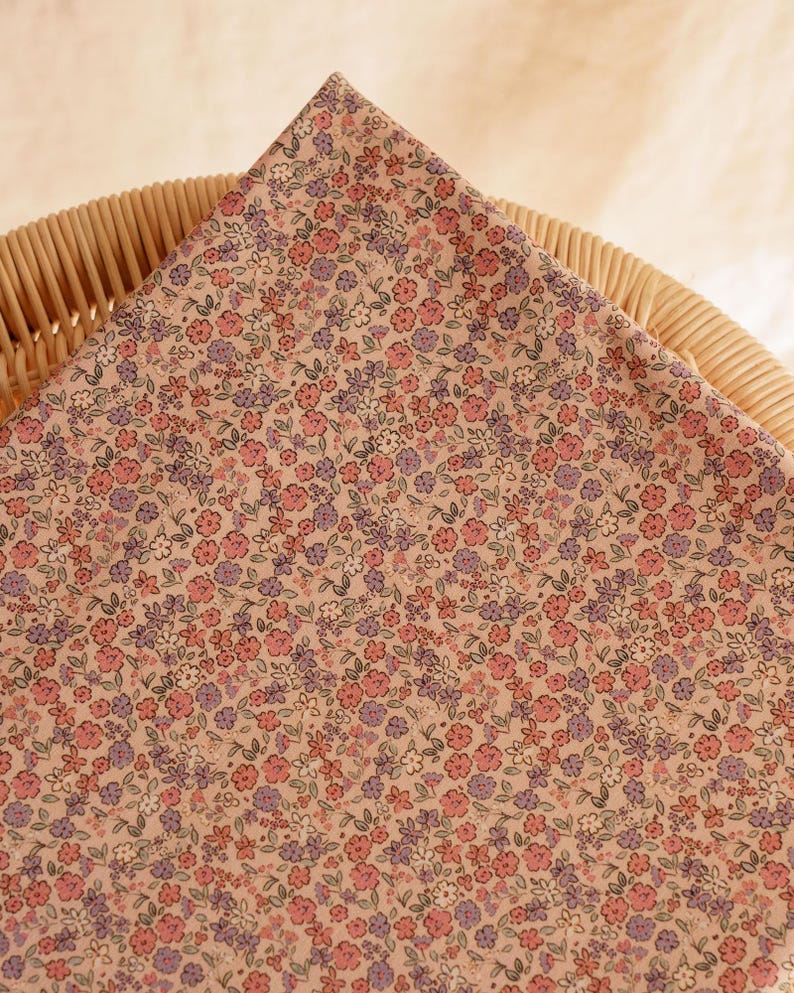 Soft Stretch Knit - Floral Cotton Jersey Fabric - Sewing Material for ...