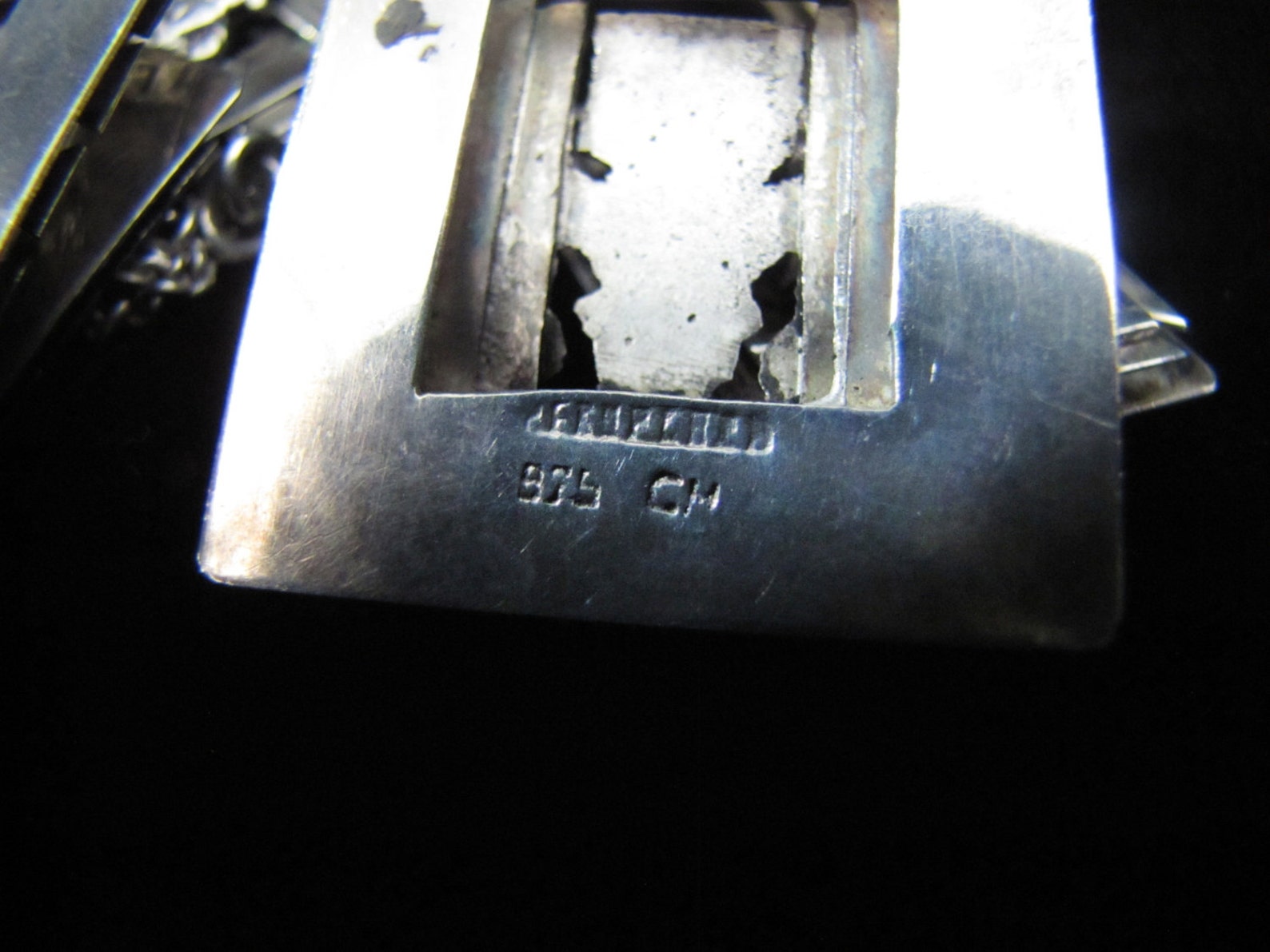 Vintage Peruvian Silver Necklace With Square Panels - Etsy