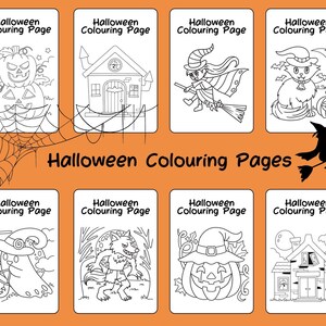 16 Halloween Coloring Pages PDF | Instant Digital Download | Printable ...