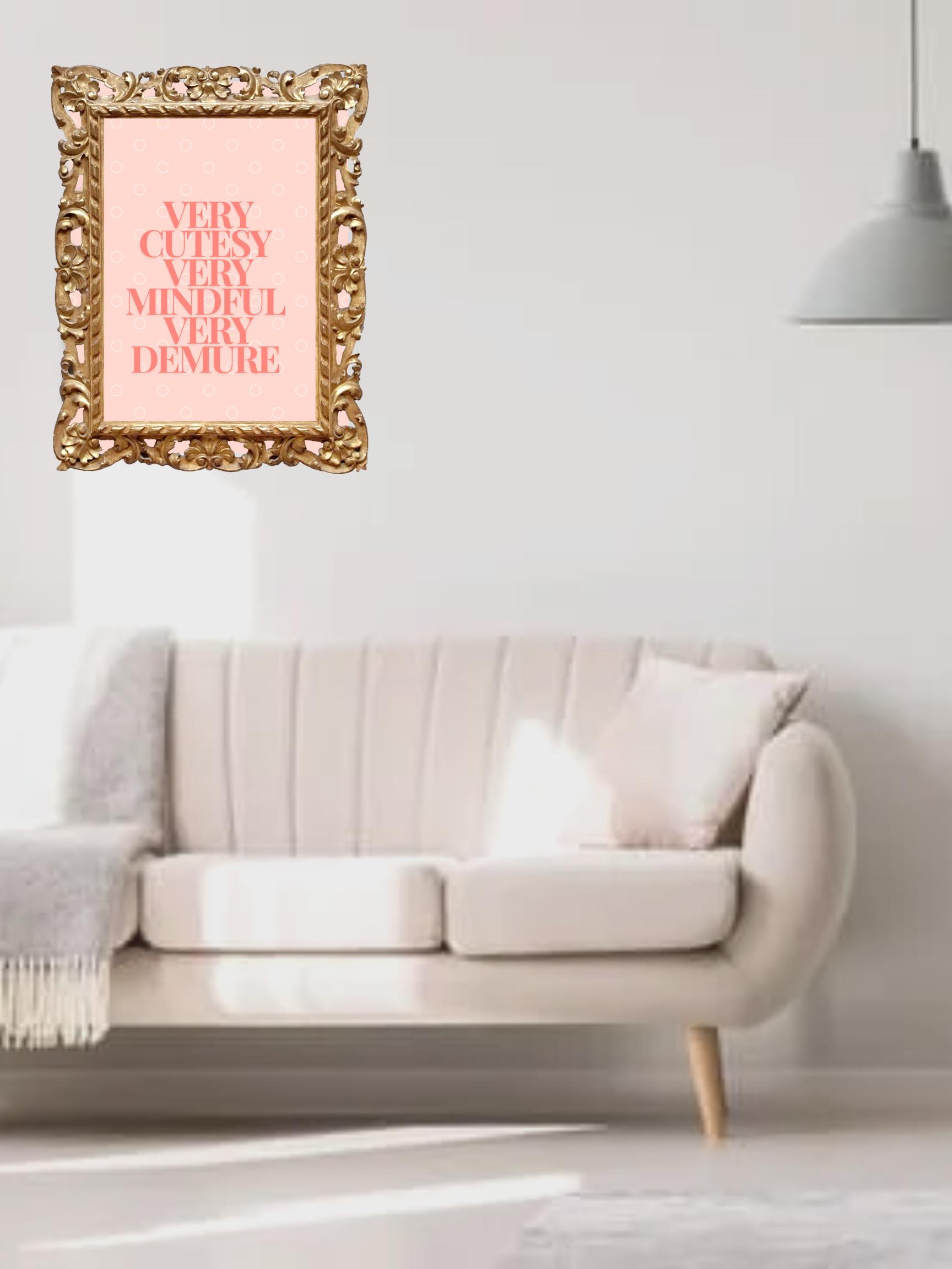 Very Demure Poster, Very Cutesy Very Mindful Very Demure Print, Trendy ...