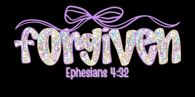 Forgiven PNG File - Etsy