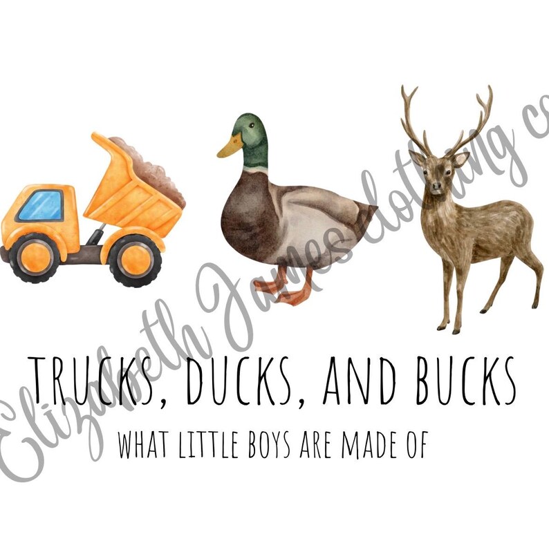 Trucks Ducks & Bucks PNG File - Etsy