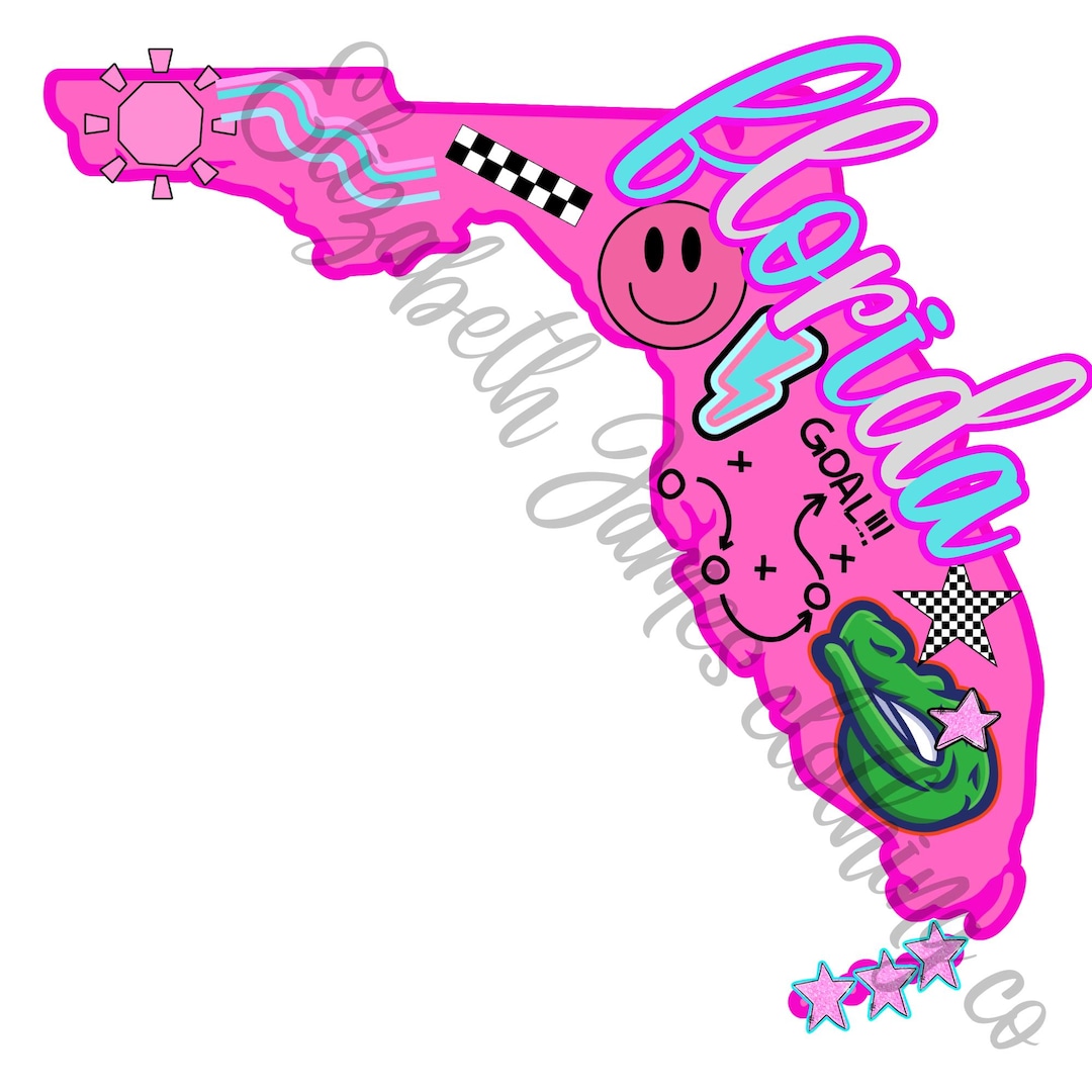 Preppy Pink Florida St PNG File - Etsy