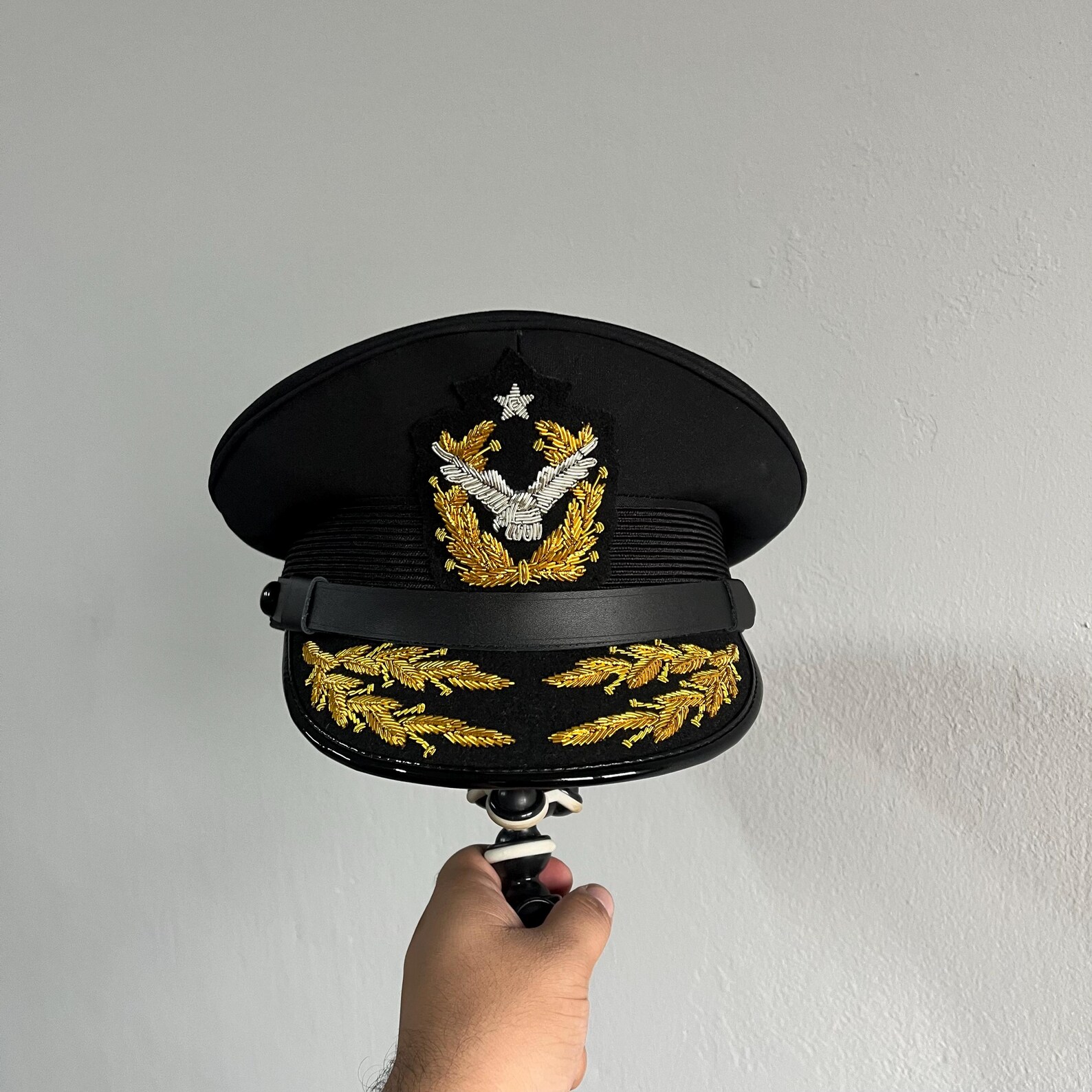 US Navy Officer Visor Cap - Handmade Military Dress Hat | Vintage Naval ...