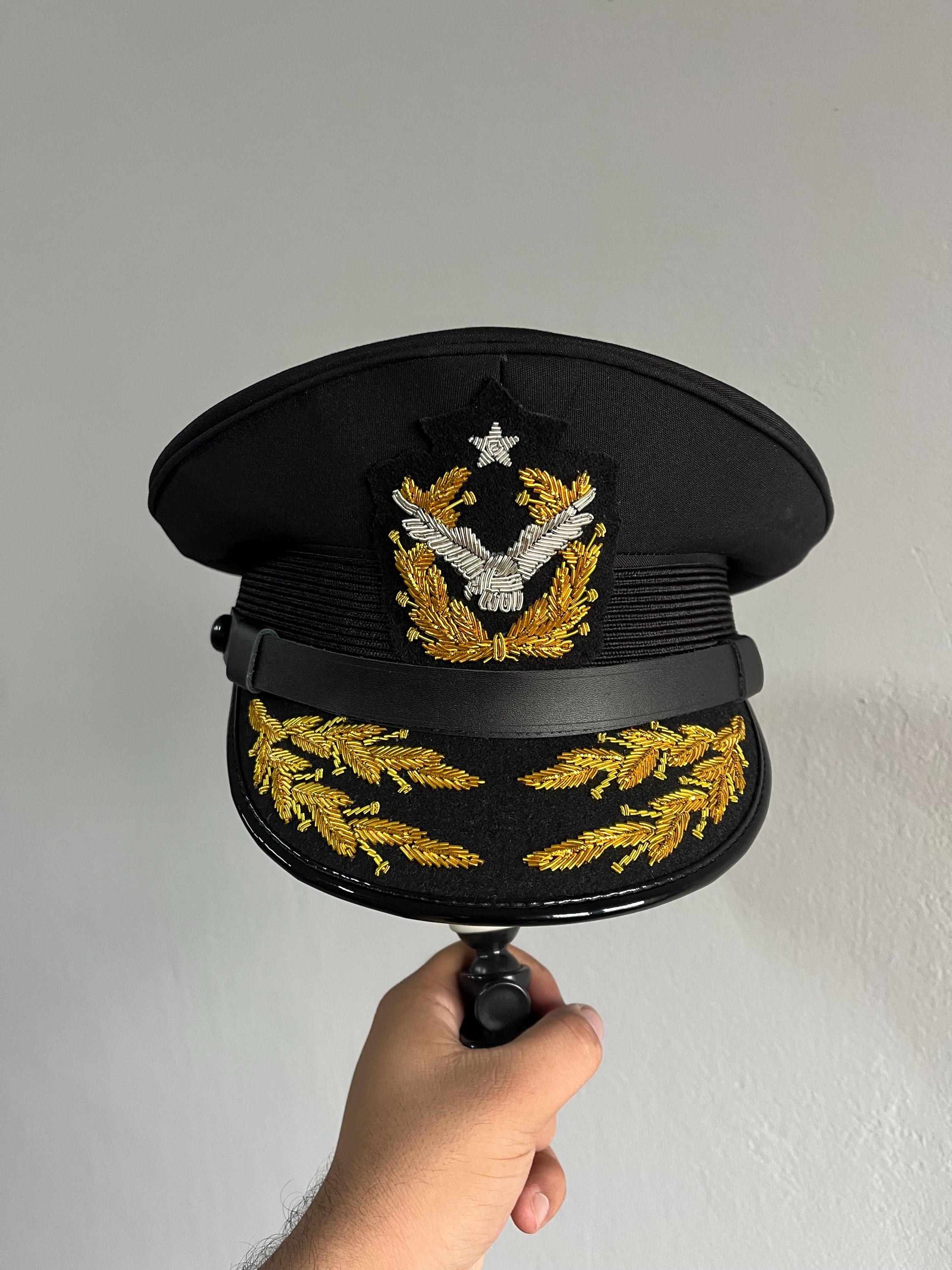 US Navy Officer Visor Cap - Handmade Military Dress Hat | Vintage Naval ...