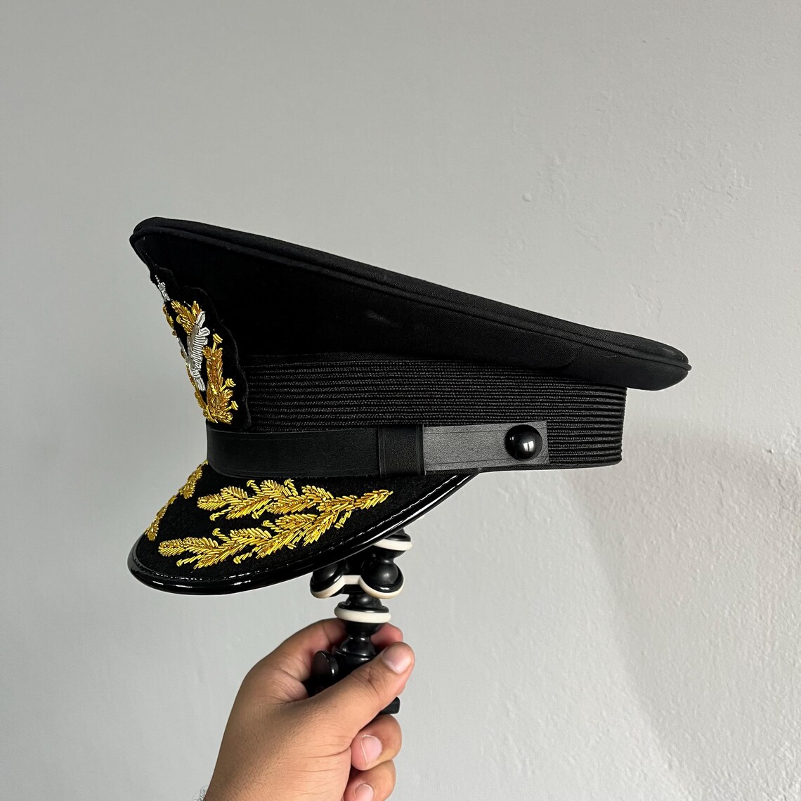 US Navy Officer Visor Cap - Handmade Military Dress Hat | Vintage Naval ...