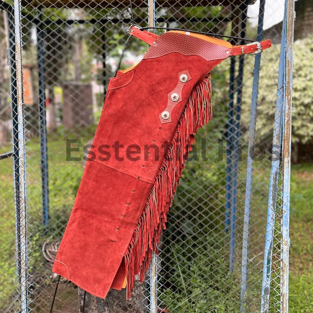 Cowboy Suede Chap | Western Rodeo Chap | Cowgirl Chap | Brown Suede ...