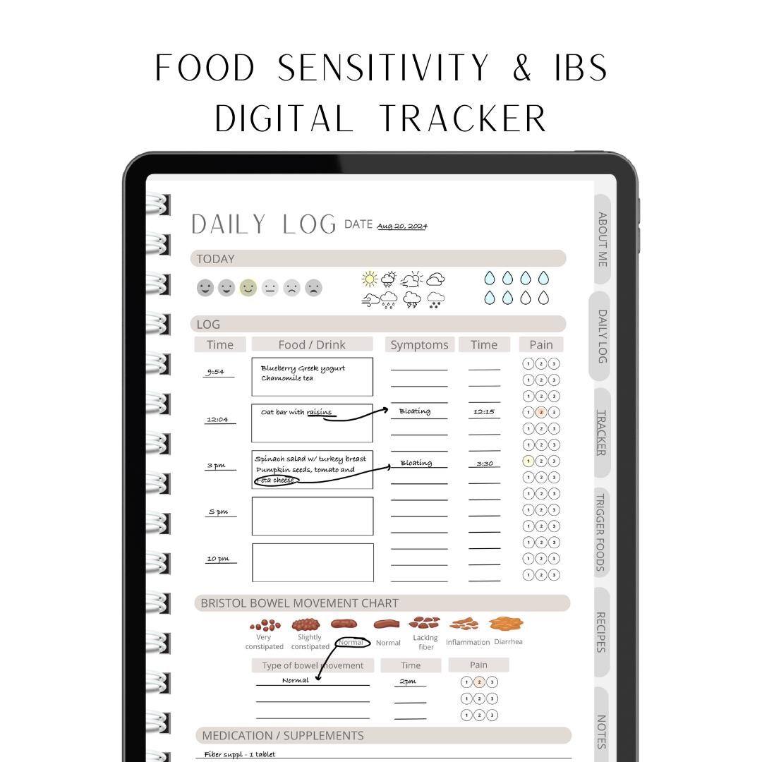 IBS & Food Sensitivity Journal - Track Symptoms, Identify Triggers and ...
