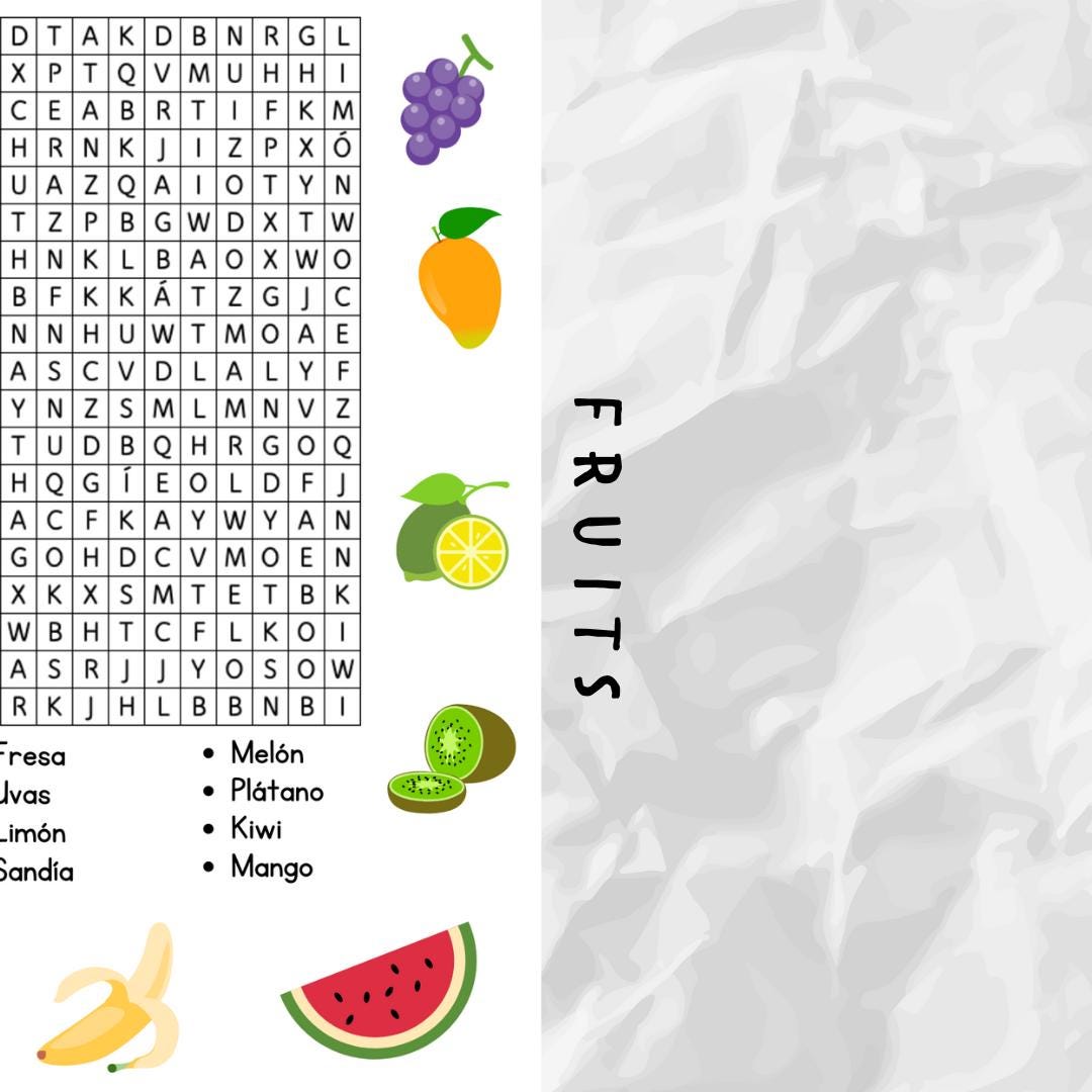 Printable Spanish Word Search Puzzles for Kids – 5 Fun Themes ...