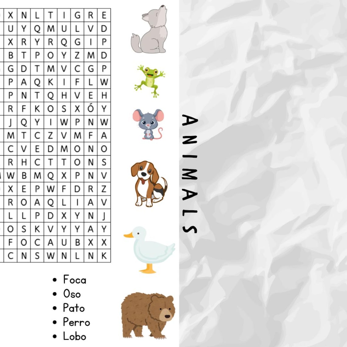 Printable Spanish Word Search Puzzles for Kids – 5 Fun Themes ...