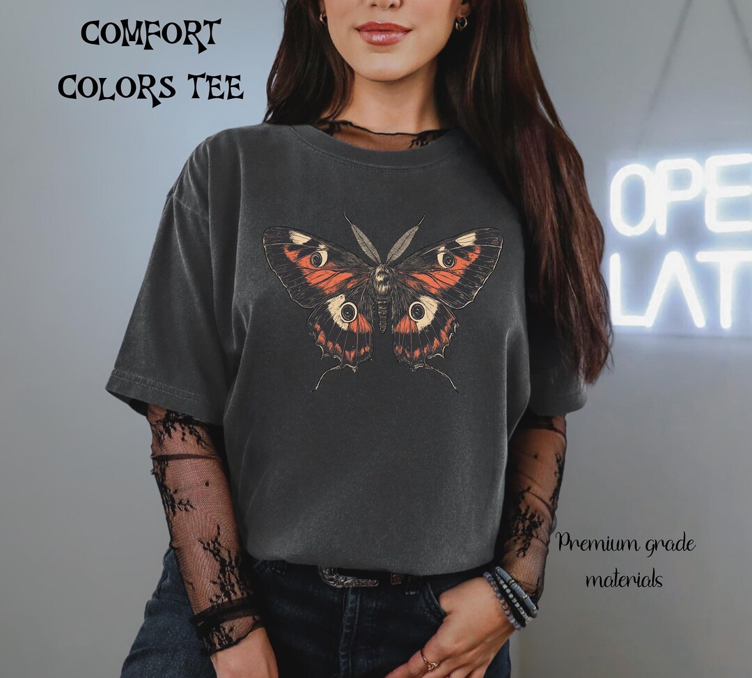 Cecropia Moth Shirt - Goblin Core Shirt Moth Shirt Cottage Core Comfort ...