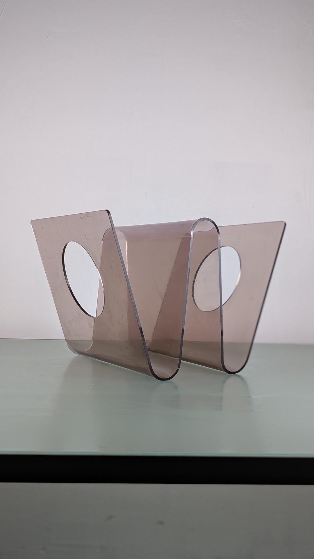 Vintage W-shaped Magazine Rack by Michel Dumas for Roche Bobois, France ...