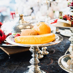 Handmade Silver Plated Cake Stand, 3 Different Sizes, Silver Plating on ...