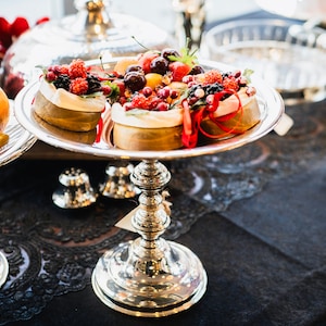 Handmade Silver Plated Cake Stand, 3 Different Sizes, Silver Plating on ...
