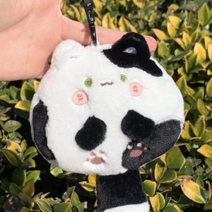 Meowing Cat Plush Keychain | Cute & Fluffy Charm | Plushie Keychain - Etsy