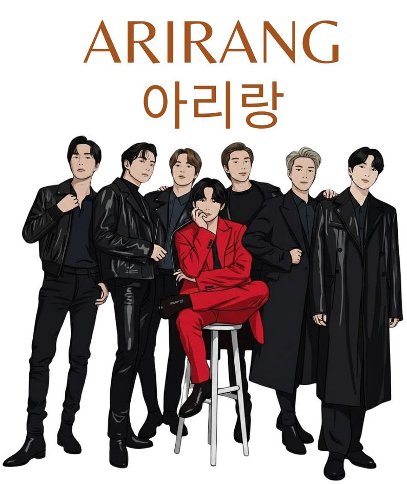 BTS World Tour 2026 Design, Arirang Graphic, K-pop Shirt Design, ARMY ...